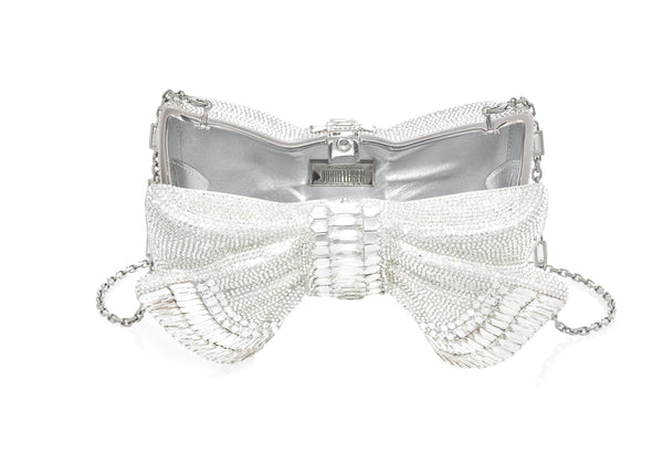 Bow Deco Gems Silver Bag | Judith Leiber