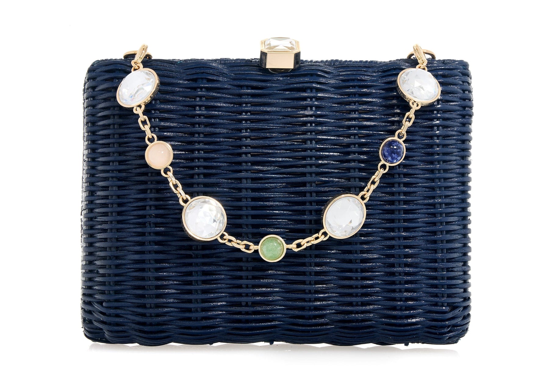 Hailey Wicker Basket Natural Stone - Judith Leiber