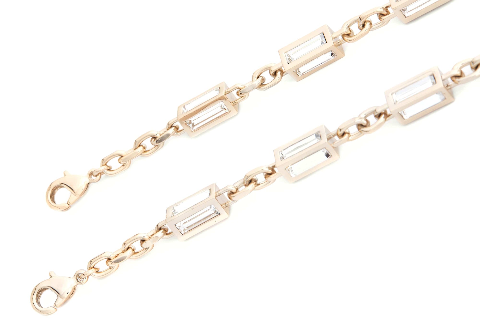 Baguette Crossbody Chain Champagne - Judith Leiber