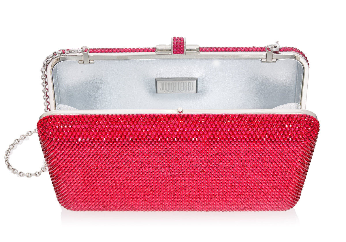 Judith Leiber Slim Slide Ruby Clutch