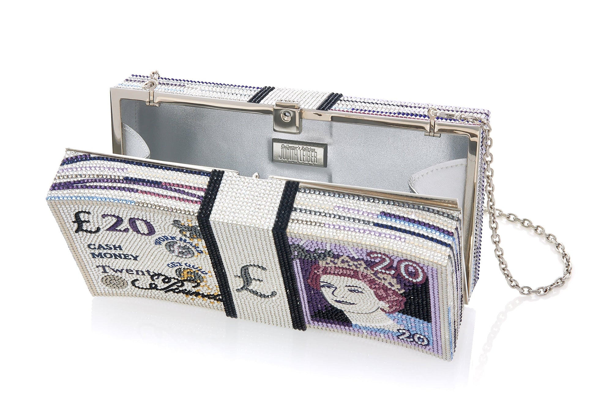 Judith Leiber Stack of Cash 20 Pound Note Clutch